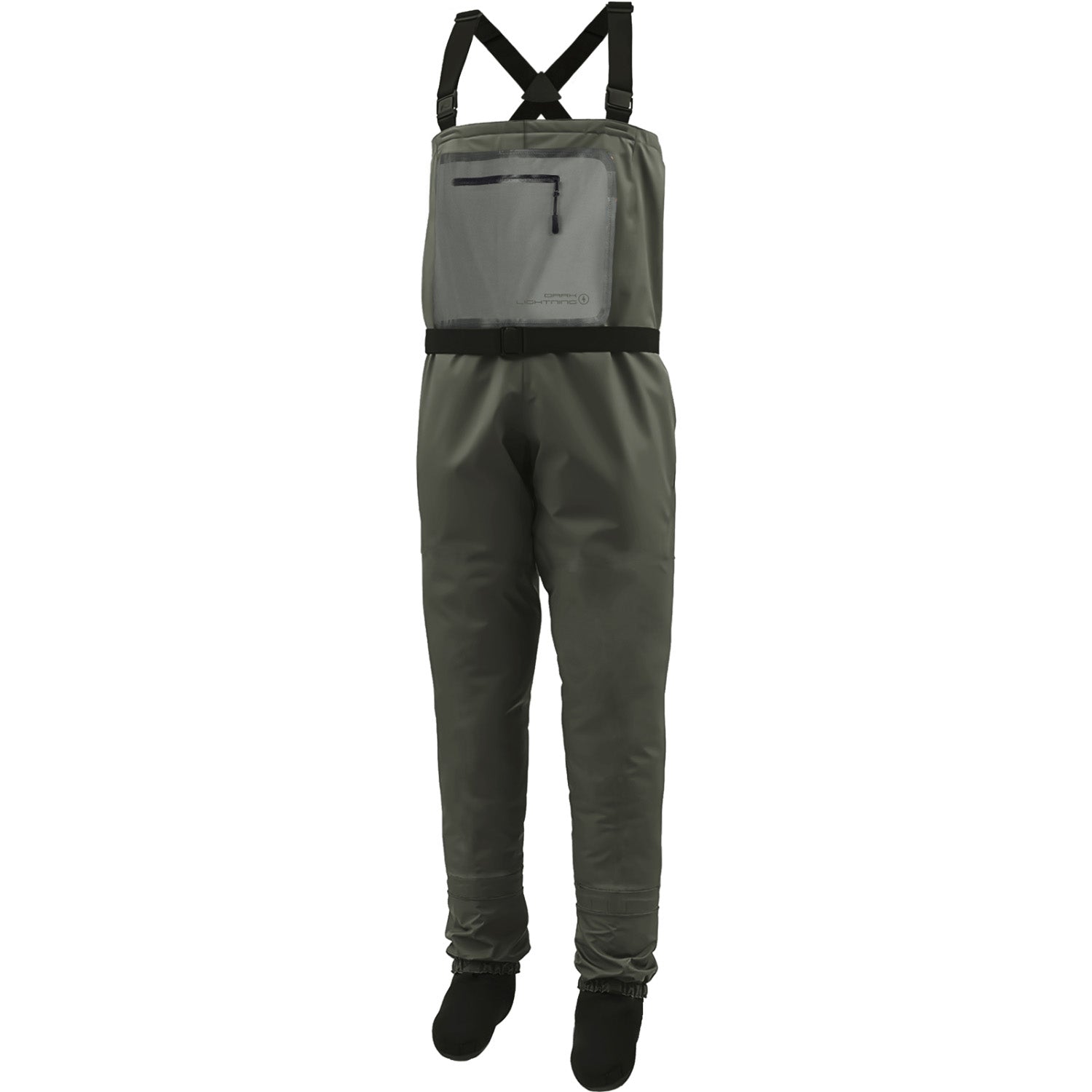 Dark Lightning Chest Waders，Breathable Basic